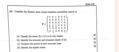 solved a3 consider the markov chain whose transition