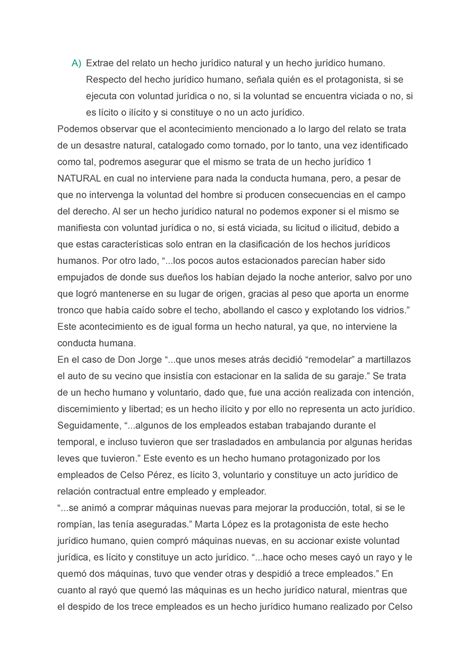 TP 3 Bases del Derecho Privado A Extrae del relato un hecho jurídico