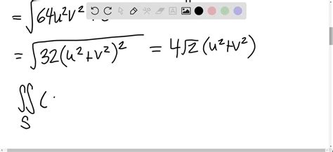 solved 5 20 evaluate the surface integral ∬s x 2 y 2 d s s is the surface with vector equation