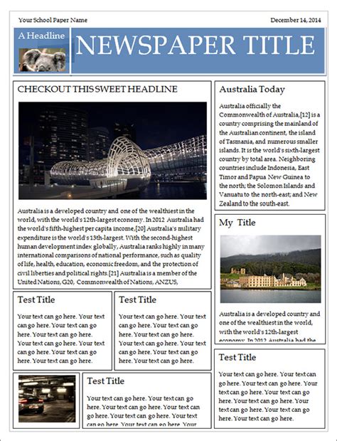FREE 61 Amazing Newspaper Templates In PDF PPT MS Word PSD
