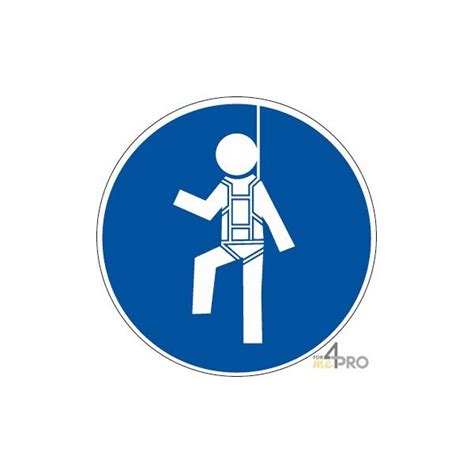 Panneau rond Harnais de sécurité obligatoire 4mepro