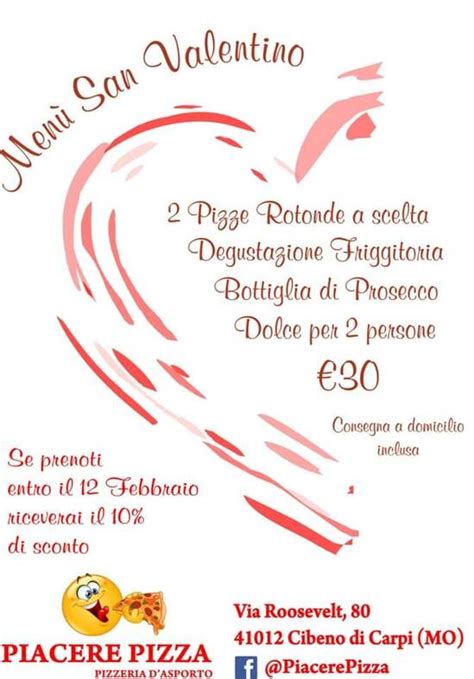 Menu Da Pizzeria Piacere Pizza Carpi Carpi