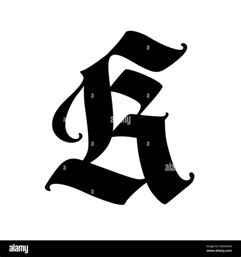 Letter K In The Gothic Style Vector Alphabet The Symbol Is Isolated