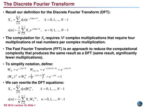 lecture 18 fast fourier transform ppt download
