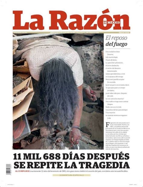 Se repite la tragedia los diarios de México el día después del