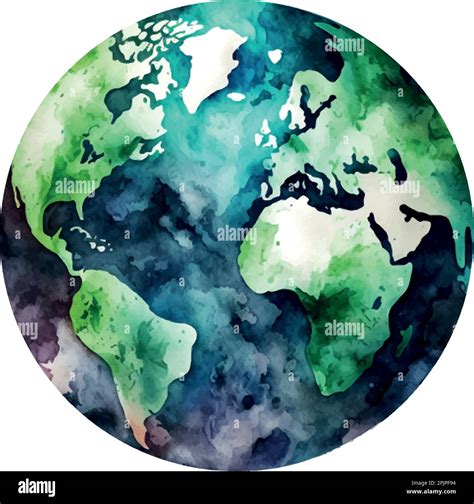 Artistic Vector Illustration Of Earth Globe Isolated On White