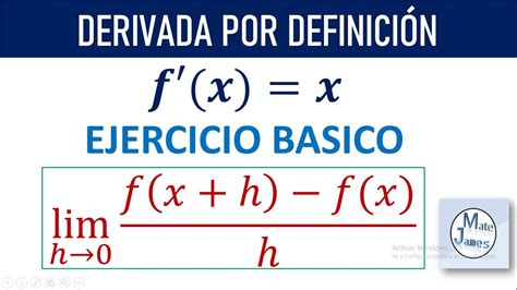 DERIVADA DE UNA FUNCIÓN usando la definición Para Principiantes YouTube