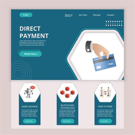 Robo de plantilla de sitio web de página de destino plana de pago