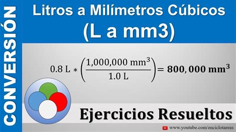 Litros a Milimetros Cúbicos L a mm3 YouTube