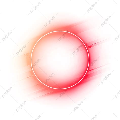 Neon Border Red Light Effect Fault Circle Neon Neon Border Circle