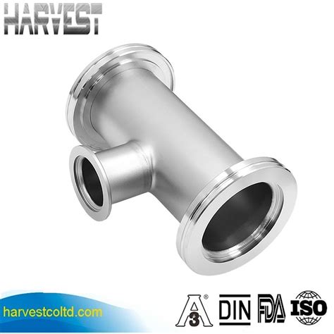 ISO Unequal Tee Pipe Stainless Steel Tube SS316 Fittings Vacuum