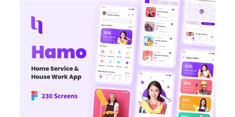 Hamo Home Service House Work App Ui Kit Community Figma Community