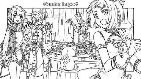 Genshin Impact Coloring Page Genshin Impact Coloring Pages Printable