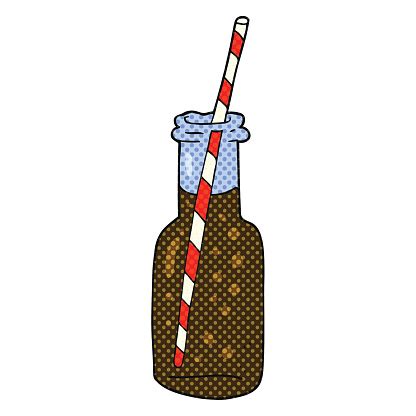 Cartoon Fizzy Drink Bottle Vector Image Royalty Free