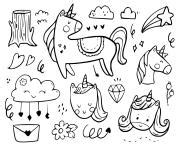 Coloriage Licorne Simple Enfant Facile JeColorie