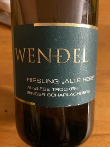 Wendel Biger Scharlachberg Alte Rebe Riesling Auslese Trocken Vivino US