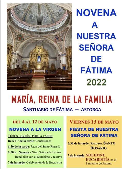 NOVENA A NUESTRA SEÑORA DE FÁTIMA 2022 diocesisastorga es