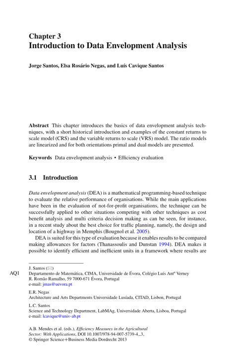 pdf introduction to data envelopment analysis