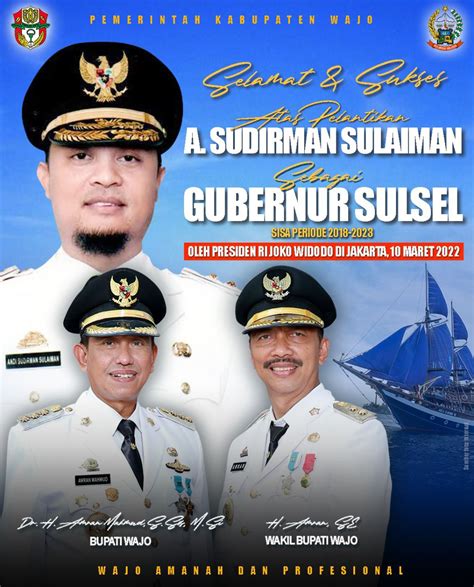 Bupati Wajo Beri Ucapan Selamat Atas Pelantikan Andi Sudirman Sebagai