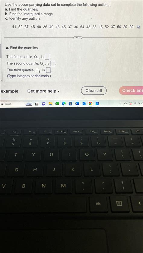 Solved Question Use The Accompanying Data Set To Complete Chegg
