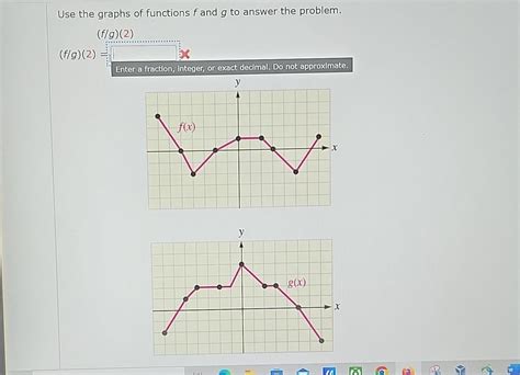 solved use the graphs of functions f and g to answer the