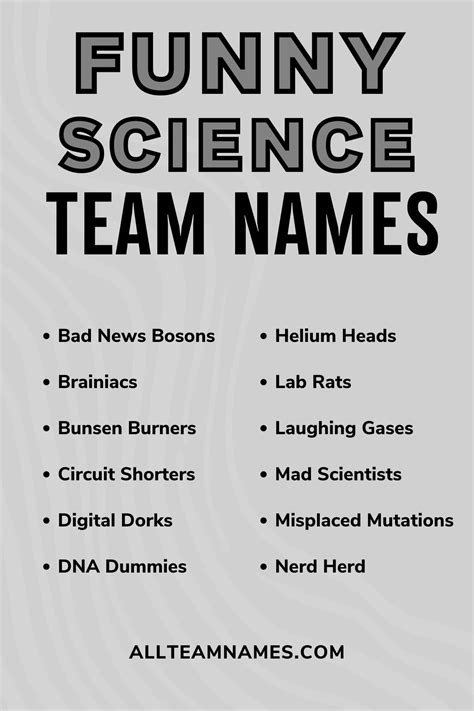 Science Group Names To Inspire Your Team