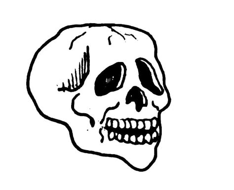 Desenhos de Crânio Fácil para Colorir e Imprimir ColorirOnline