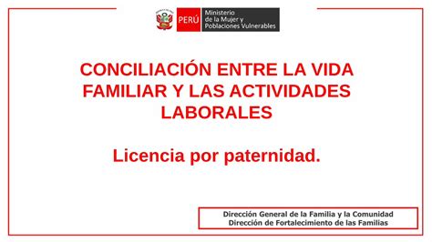 PDF CONCILIACIÓN ENTRE LA VIDA FAMILIAR Y LAS PDF file10 días Parto