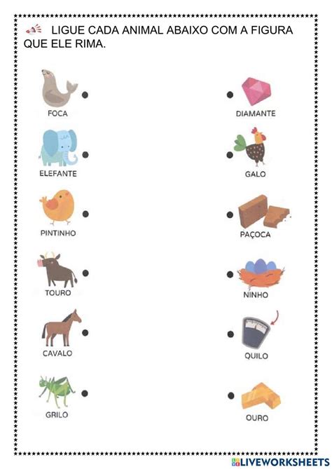 Atividade Rima 1 Worksheet