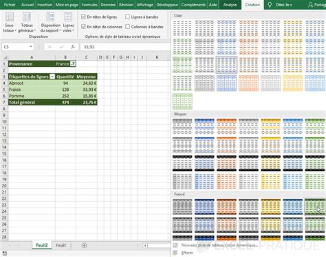 Formation Excel tableau croisé dynamique