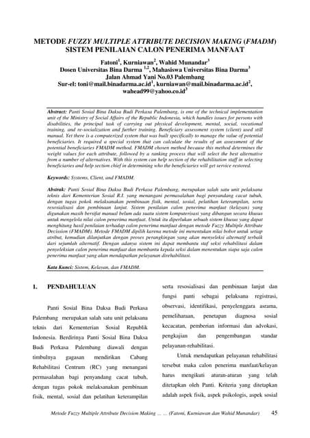 224919 metode fuzzy multiple attribute decision 15941957 pdf