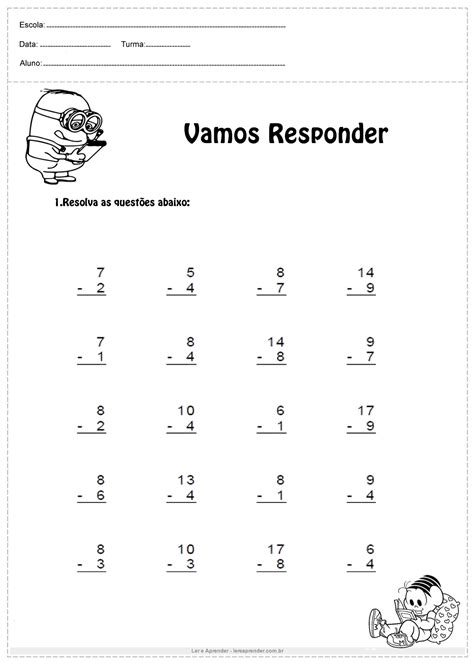 Atividade de matemática 2ano para responder Ler e Aprender