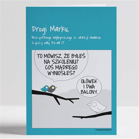 Śmieszna kartka dla kolegi z pracy