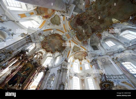 Interior View Of The Vierzehnheiligen Pilgrimage Church Basilica Of
