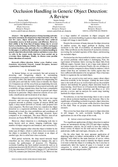 pdf occlusion handling in generic object detection a review zoltán vámossy