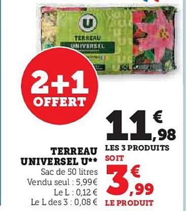 Promo Terreau Universel U Chez Hyper U Icatalogue Fr