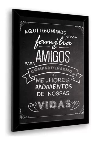 Quadro Aqui Reunimos Nossa Família E Amigos 23x33cm Parcelamento sem