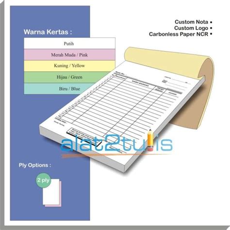 Jual Cetak Nota Bon Rim Rangkap Custom Ncr Ply Di Seller
