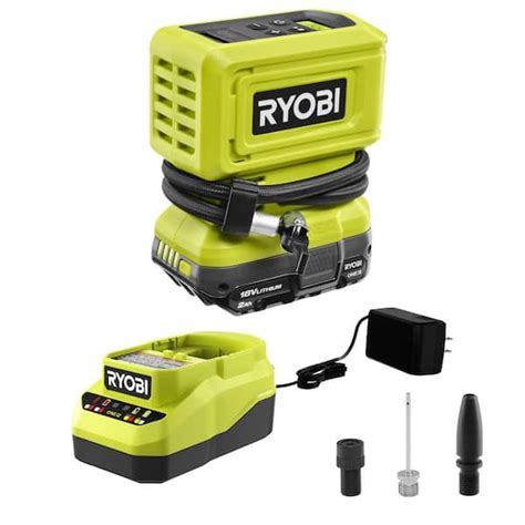 RYOBI ONE 18V Cordless High Pressure Inflator Kit With 2 0 Ah Battery