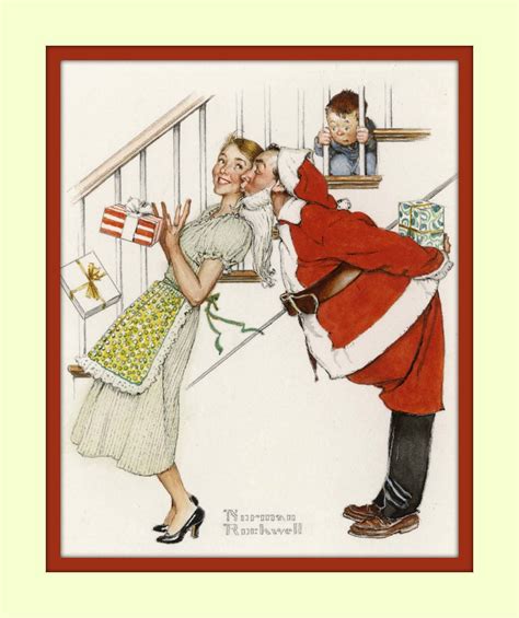 Norman Rockwell I Saw Mommy Kissing Santa Claus On Christmas Eve