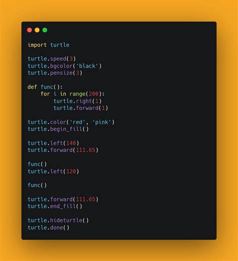 draw heart with python using turtle by ayushi rawat analytics vidhya medium