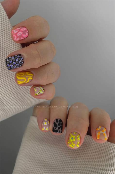 50 Fresh Summer Nail Designs Different Shape Short Nails