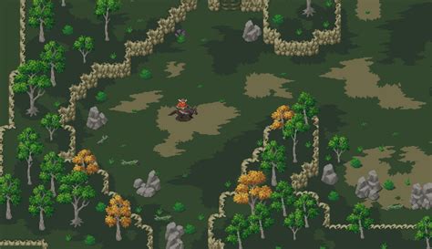 Forest Top Down Pixel Art Tileset By Sanctumpixel