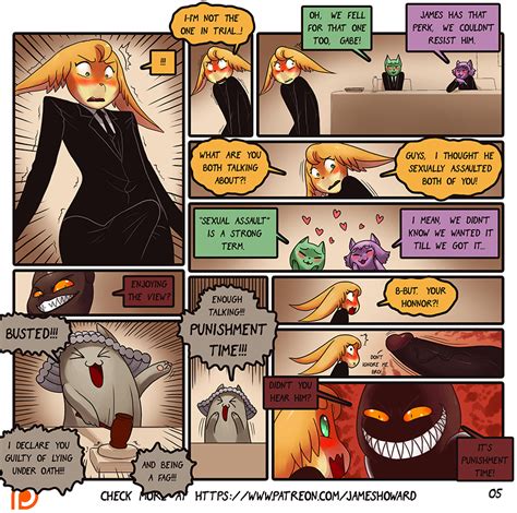 Rule 34 Big Penis Blush Clothed Clothing Comic Dialogue Embarrassed Erection Feline James