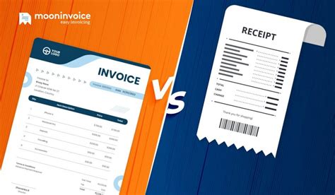 Invoice Vs Receipt What Is The Difference Moon Invoice