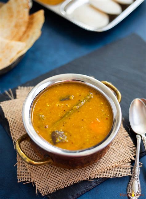 Vegetable Sambar South Indian Lentils Instant Pot Piping Pot Curry