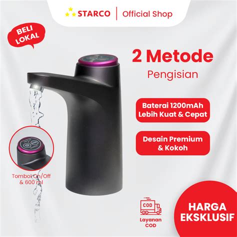 Jual Starco Pompa Air Galon Elektrik Dispenser Rechargeable USB J3