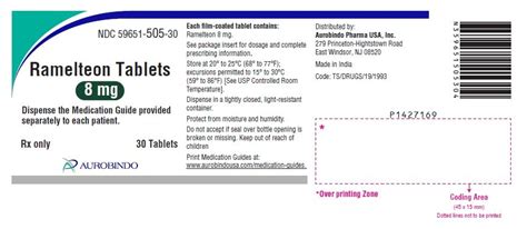 Ramelteon Tablets Package Insert Drugs