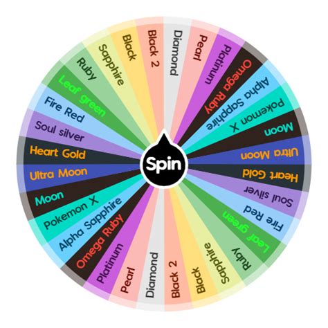 Which Pokemon Game Should I Play Next Spin The Wheel Random Picker