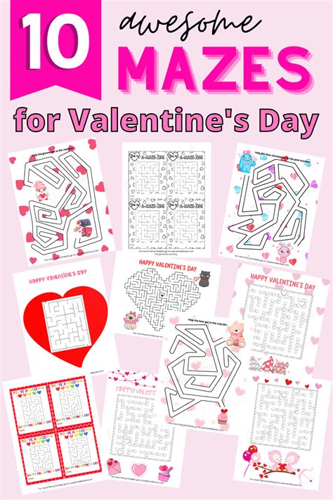 Valentine S Day Maze Worksheets Free Printable Cassie Smallwood